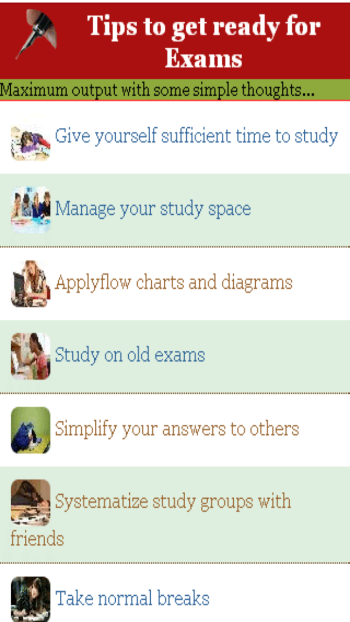 Tips to get ready for Exams - App on Amazon Appstore