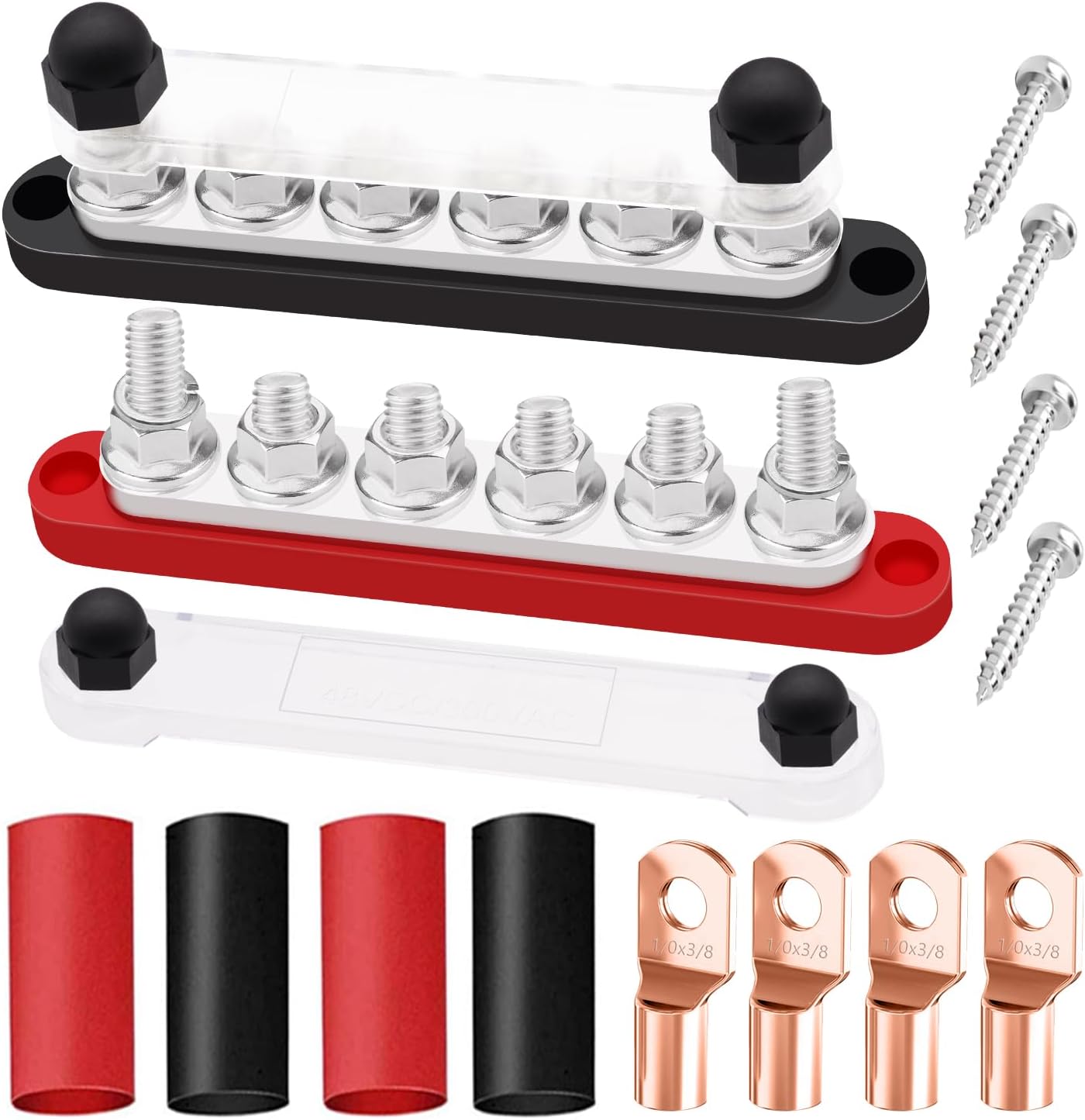 Amazon.com: QL-LINRUN 4 Post Distribution Block Bus Bar Pair with Cover ...