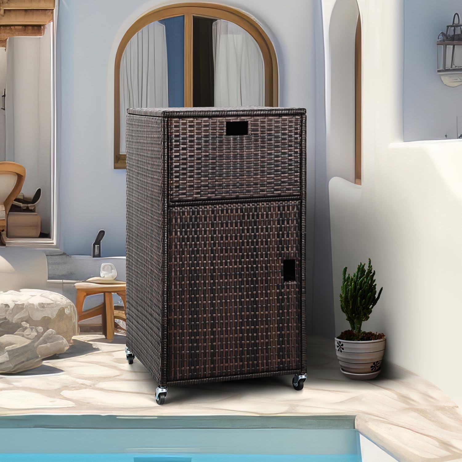 Amazon.com: Outdoor Towel Rack for Pool Outdoor Pool Towel Storage ...