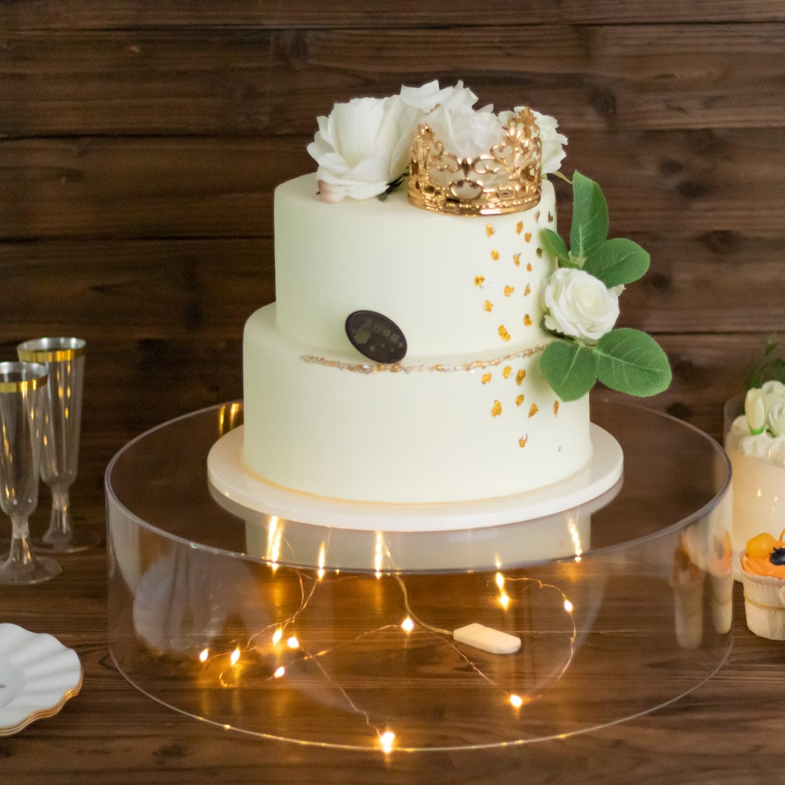 Amazon.com: Efavormart 18" Round Clear Acrylic Cake Stand, Transparent ...