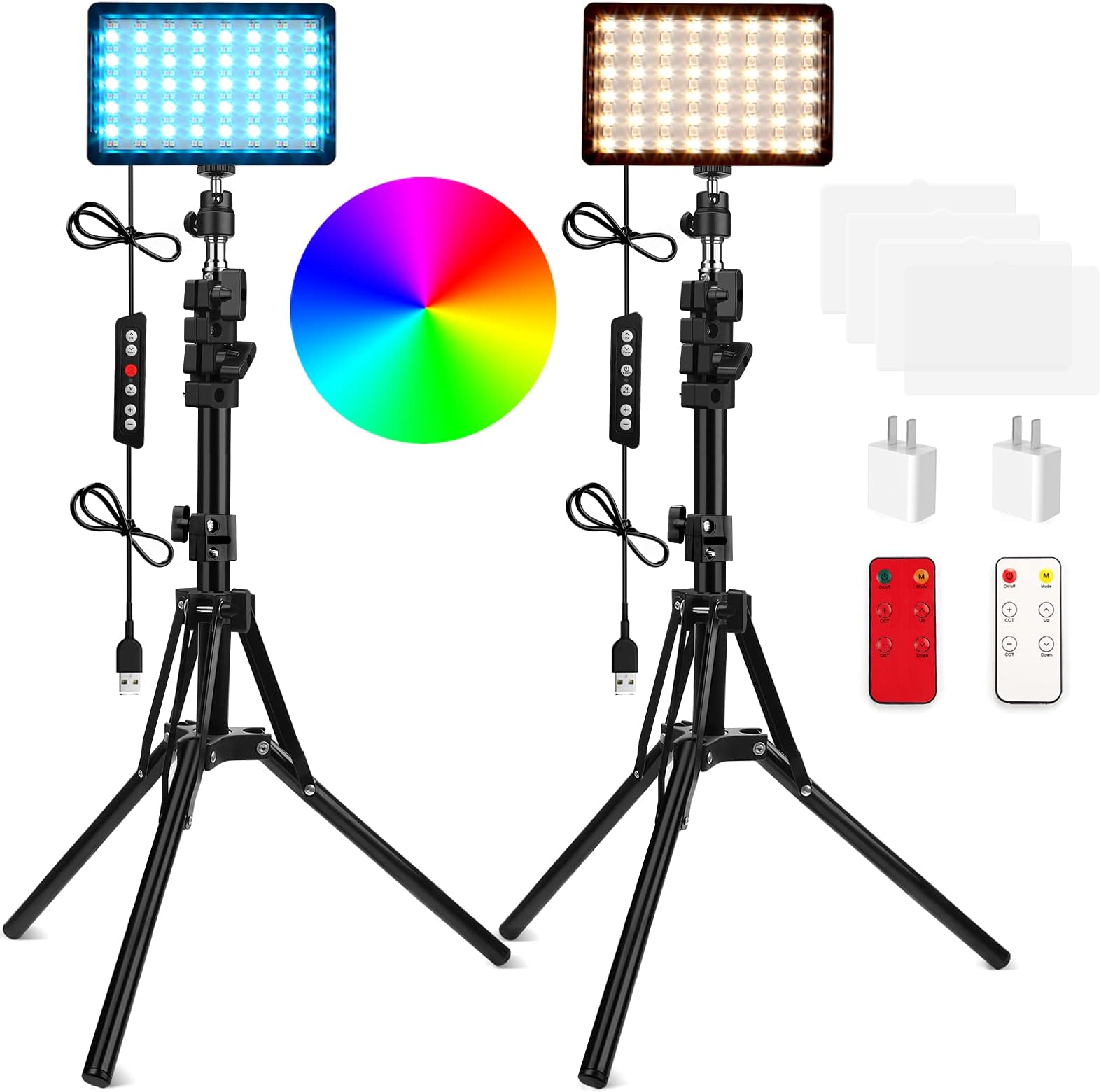 Amazon.com : NEEWER Dimmable 5600K USB LED Video Light 2-Pack with ...