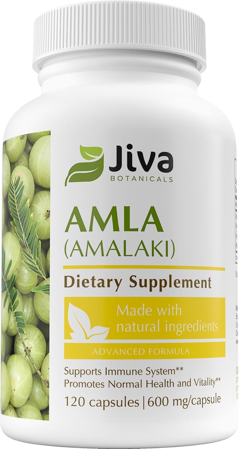 Amazon.com: Jiva Botanicals Amla Capsules (Amalaki) - 120 Vegan ...