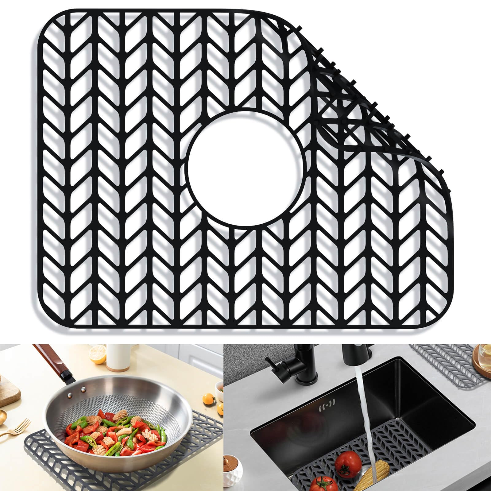 Amazon.com: JOOKKI Sink Protectors for Kitchen Sink 16x12 & 18x12 ...