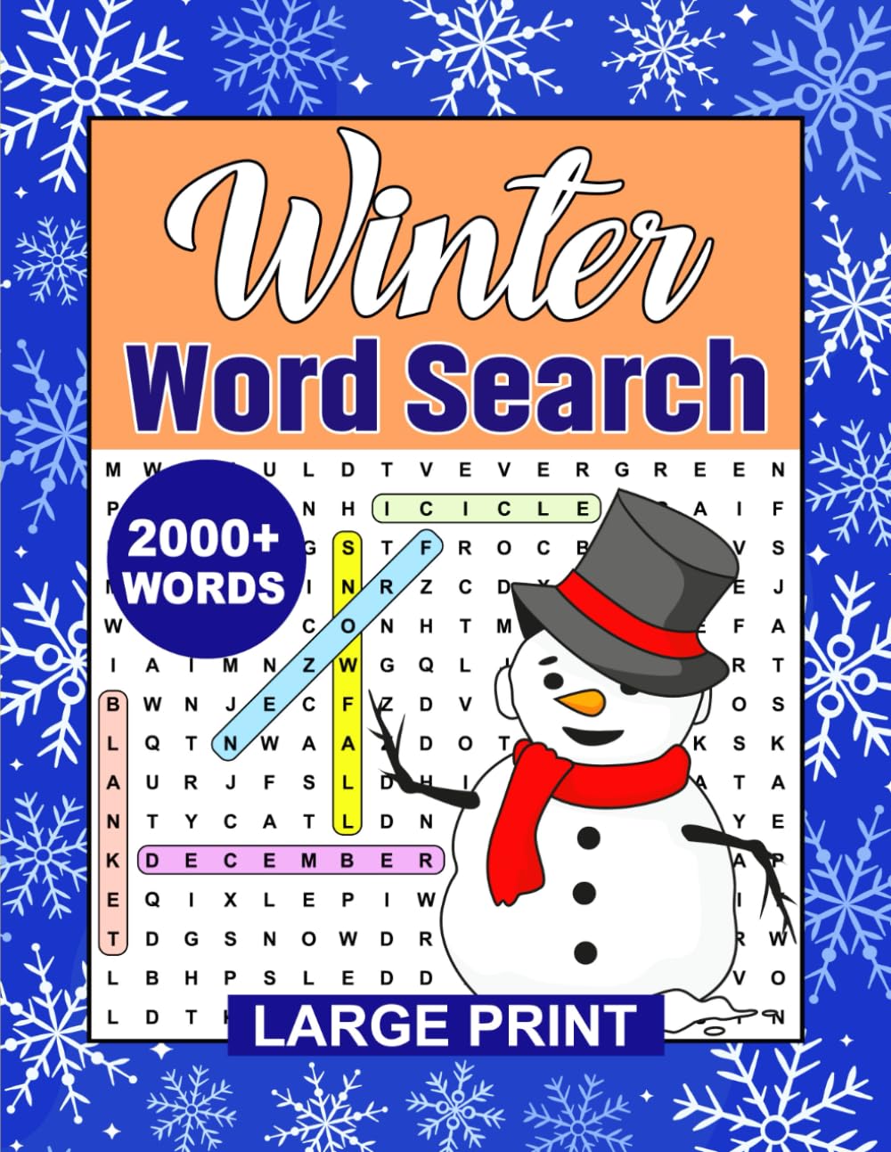 Amazon.com: Winter Word Search For Adults Large Print: Winter Themed ...