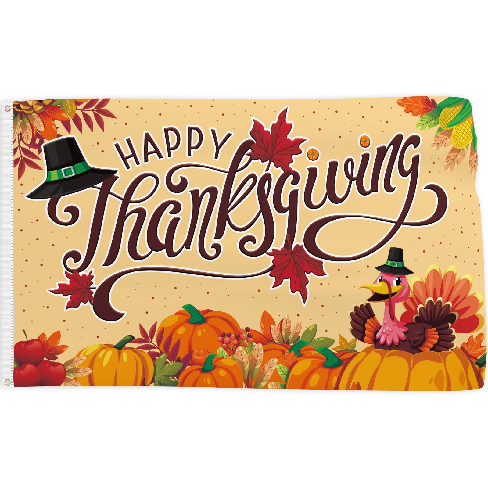 Amazon.com : Probsin Thanksgiving Decorations Flag 3x5 Feet Banner ...