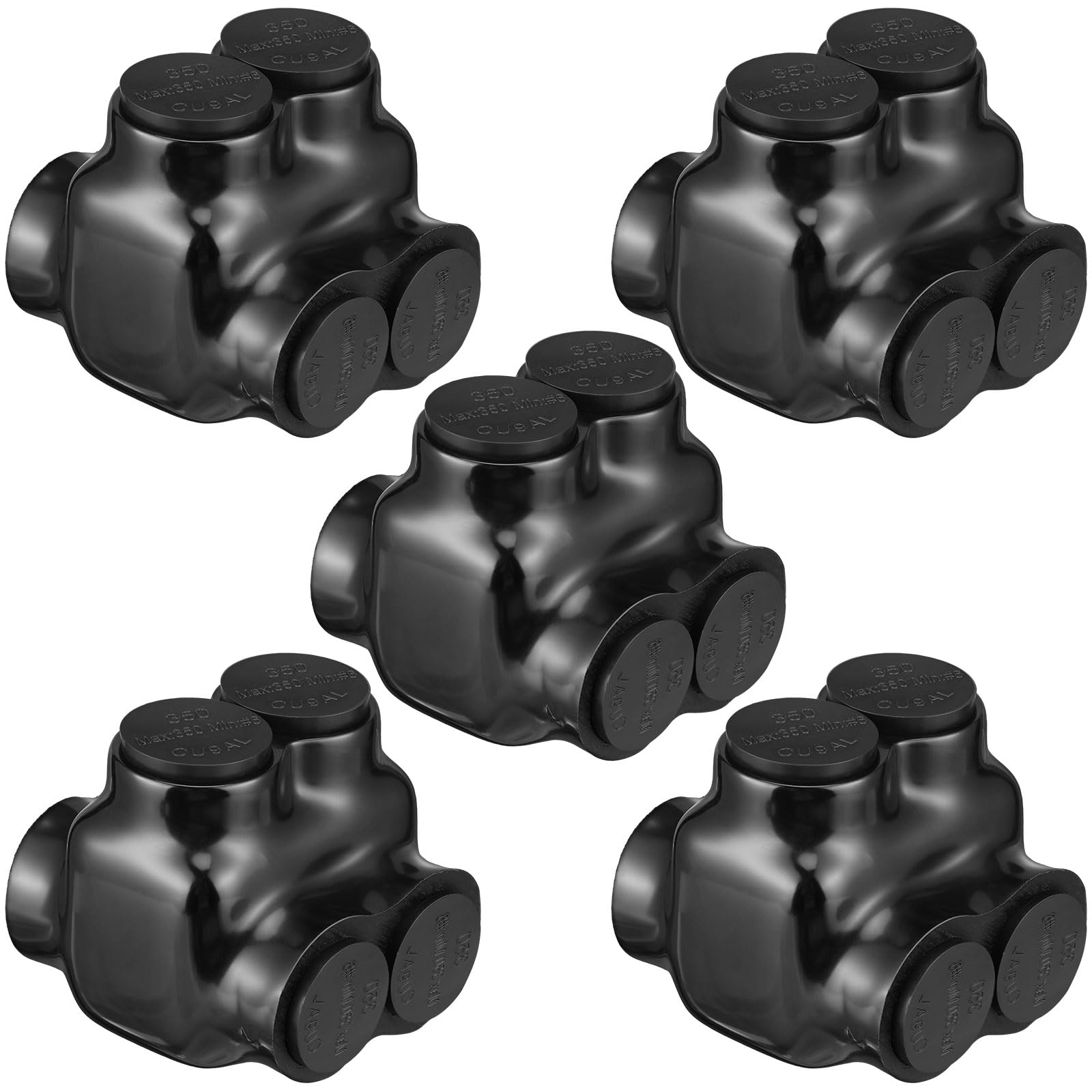 Snapklik.com : Copkim 5 Pcs Black Insulated Cable Connector Multi Wire ...