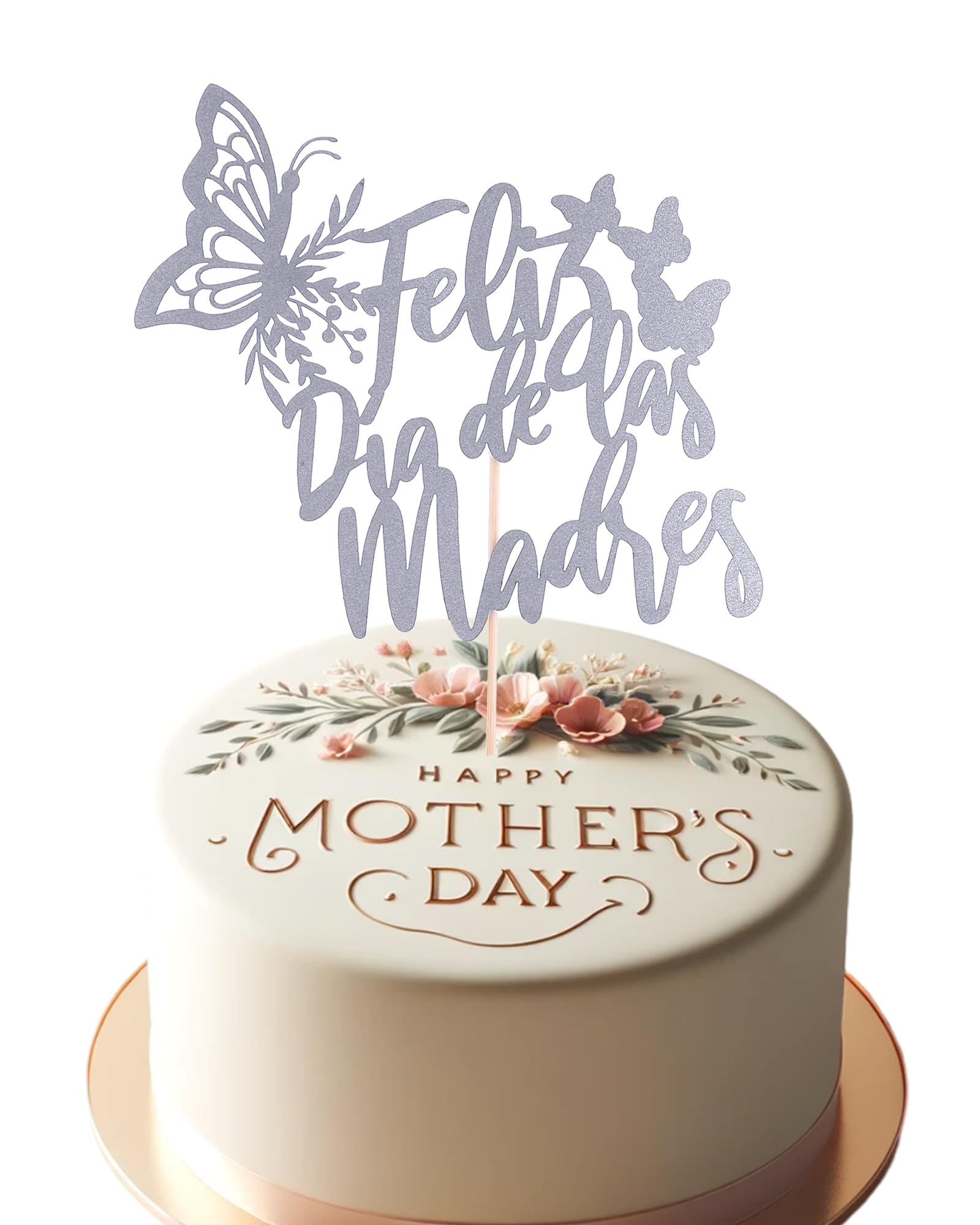 Amazon.com: Feliz Día De la Madre Cake Topper - Gold Glitter Happy ...