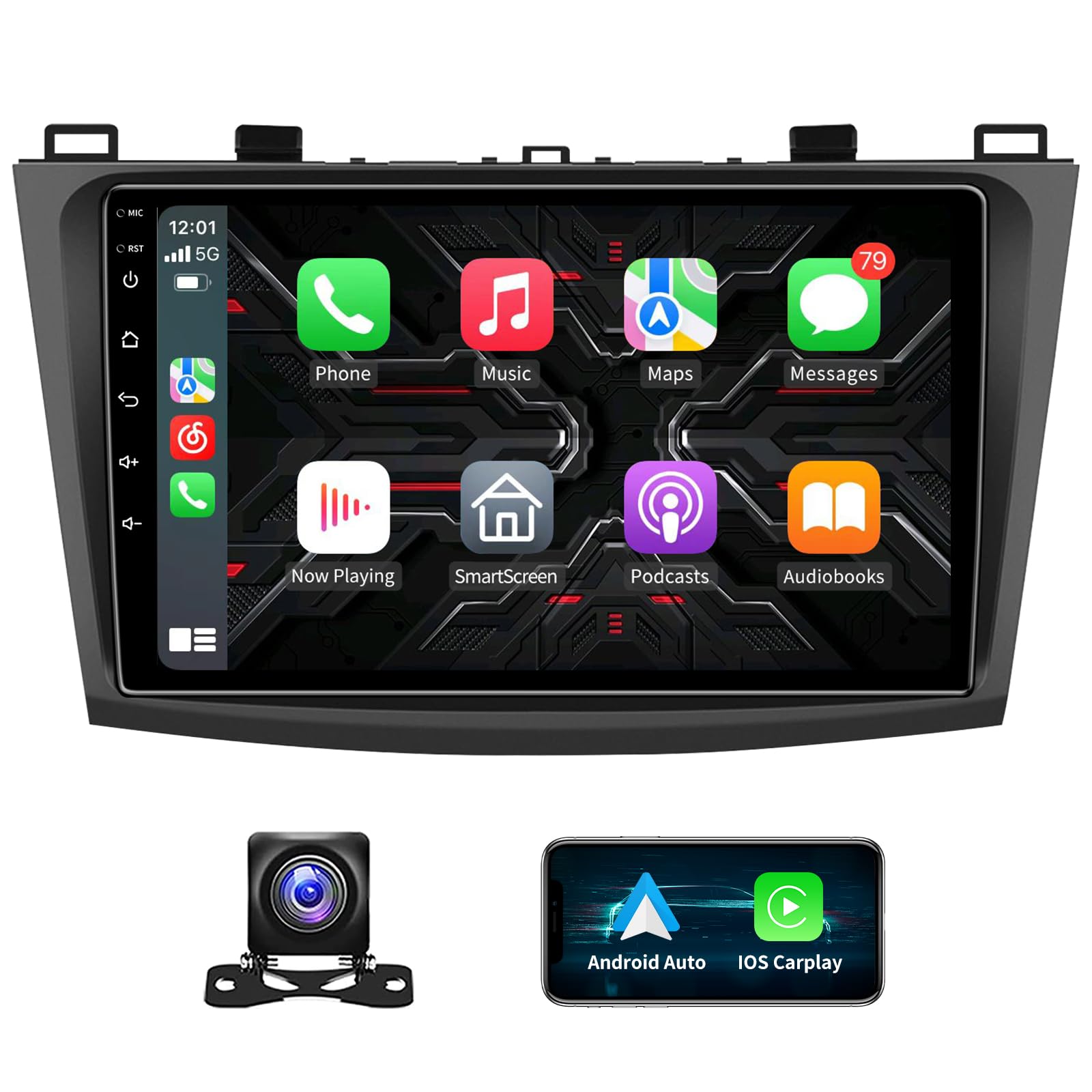 Amazon.com: 4GB+32GM Car Stereo Radio for Mazda 3 2010 2011 2012 2013 ...