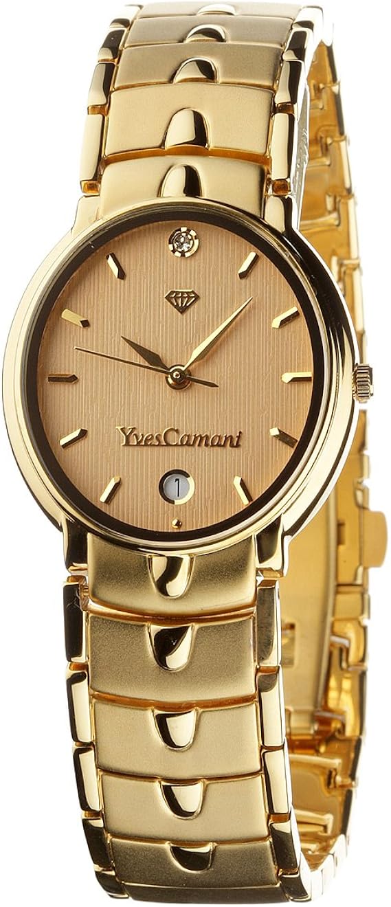 Yves Camani Unisex Watch Cambiste Gold 483-G-G-G : Amazon.co.uk: Fashion