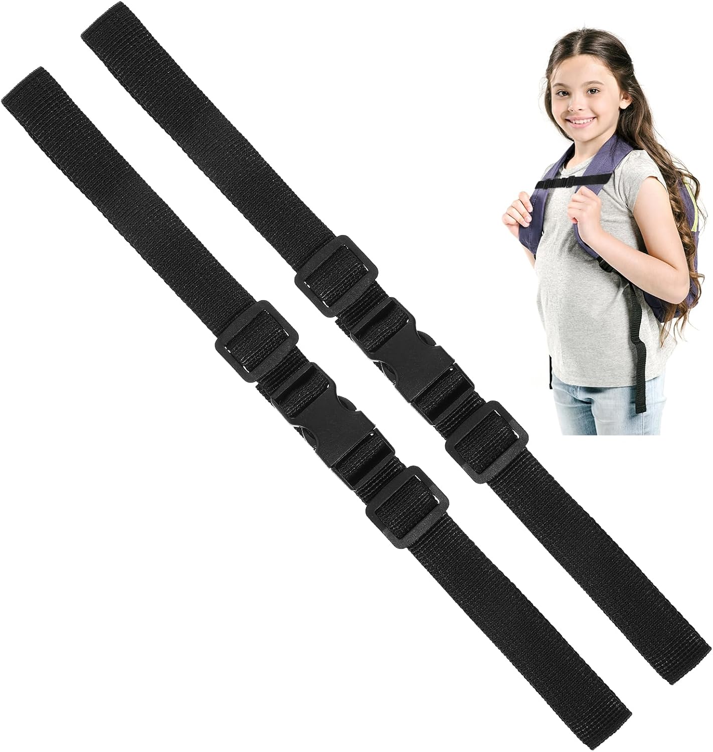 Amazon.com: BOHUIZ 2 Pack Adjustable Backpack Chest Strap, Replacement Sternum Straps For ...