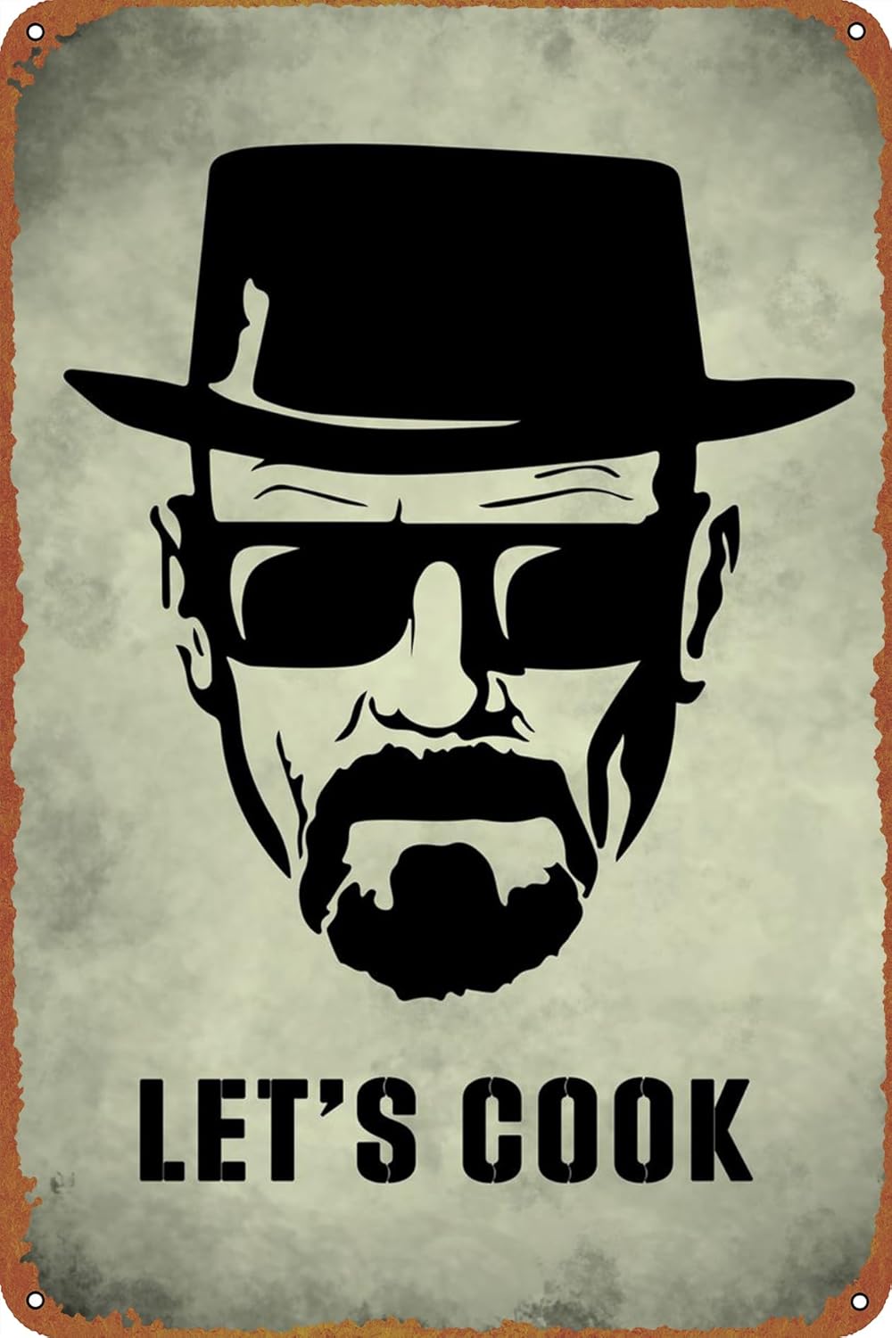 Amazon.com: Heisenberg Lets cook Poster Tin Sign Cafe bar Home Wall Art ...