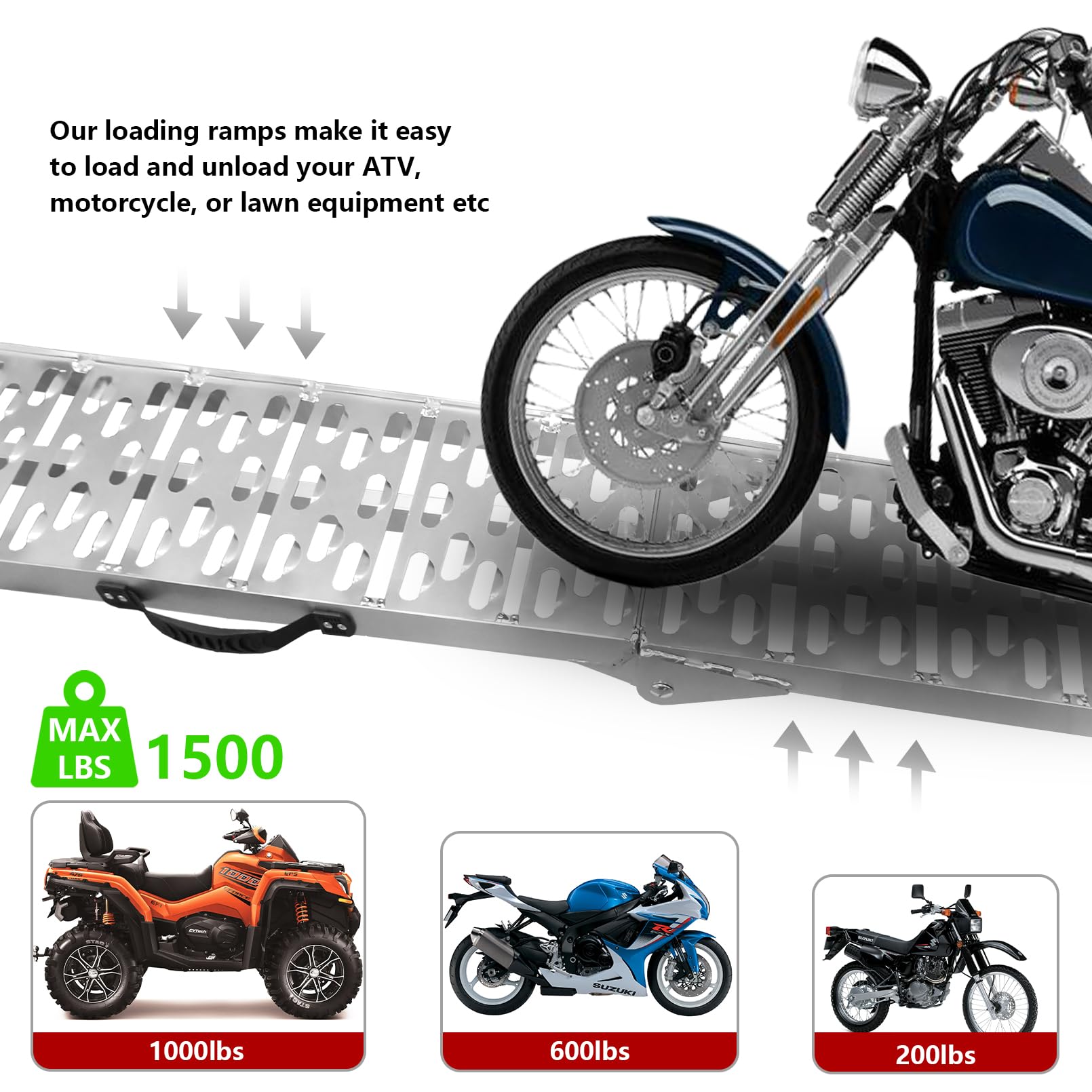 Snapklik.com : Grandroad Auto 7.5FT Loading Ramps For Pickup Trucks ...