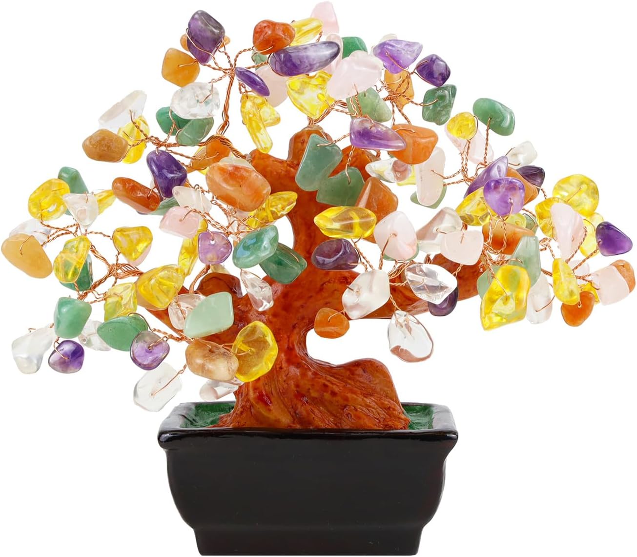 Amazon.com: NUKAYAI Natural Colorful Crystal Tree Money for Office Home ...