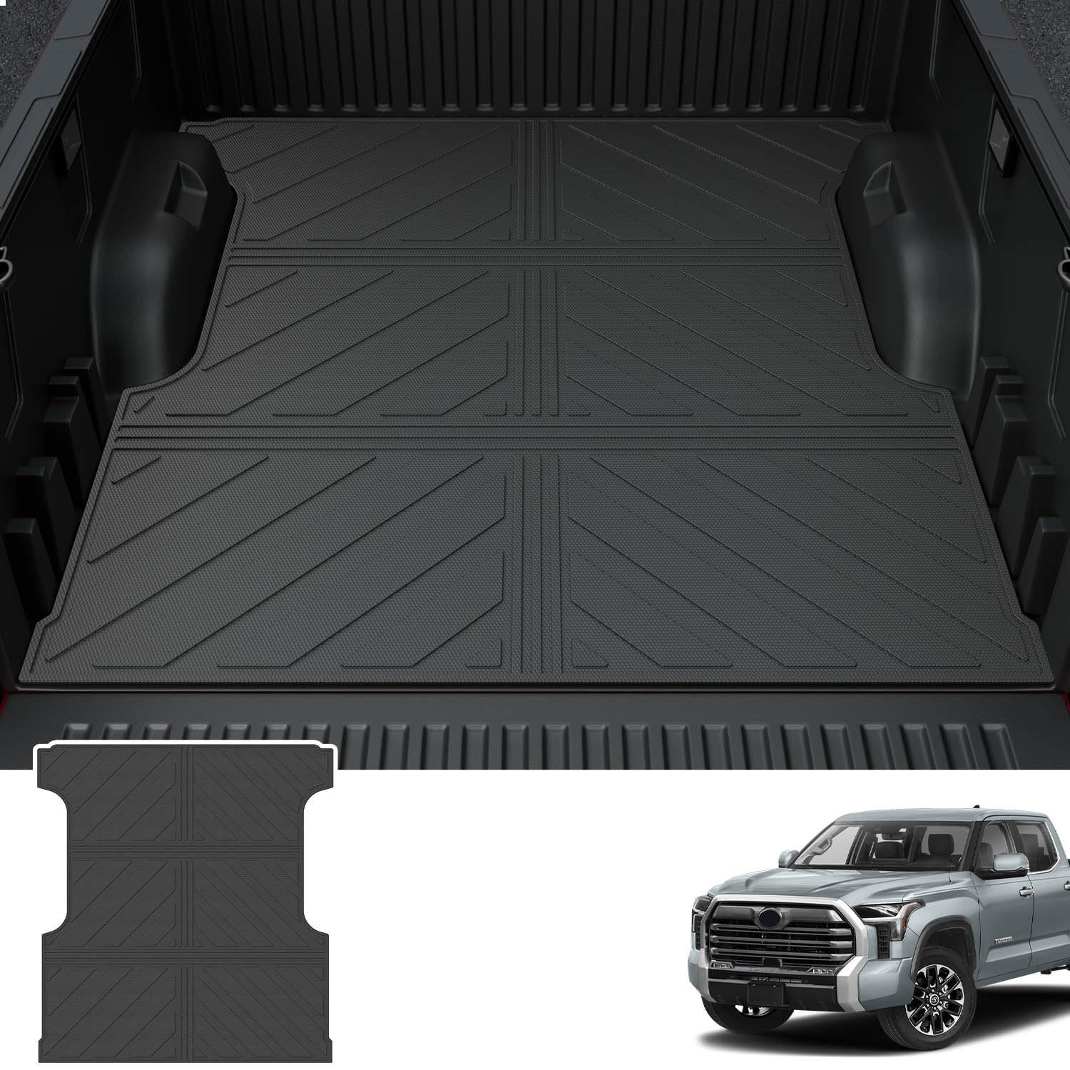Amazon.com: xipoqix Truck Mat Compatible with 2022-2024 Toyota Tundra ...