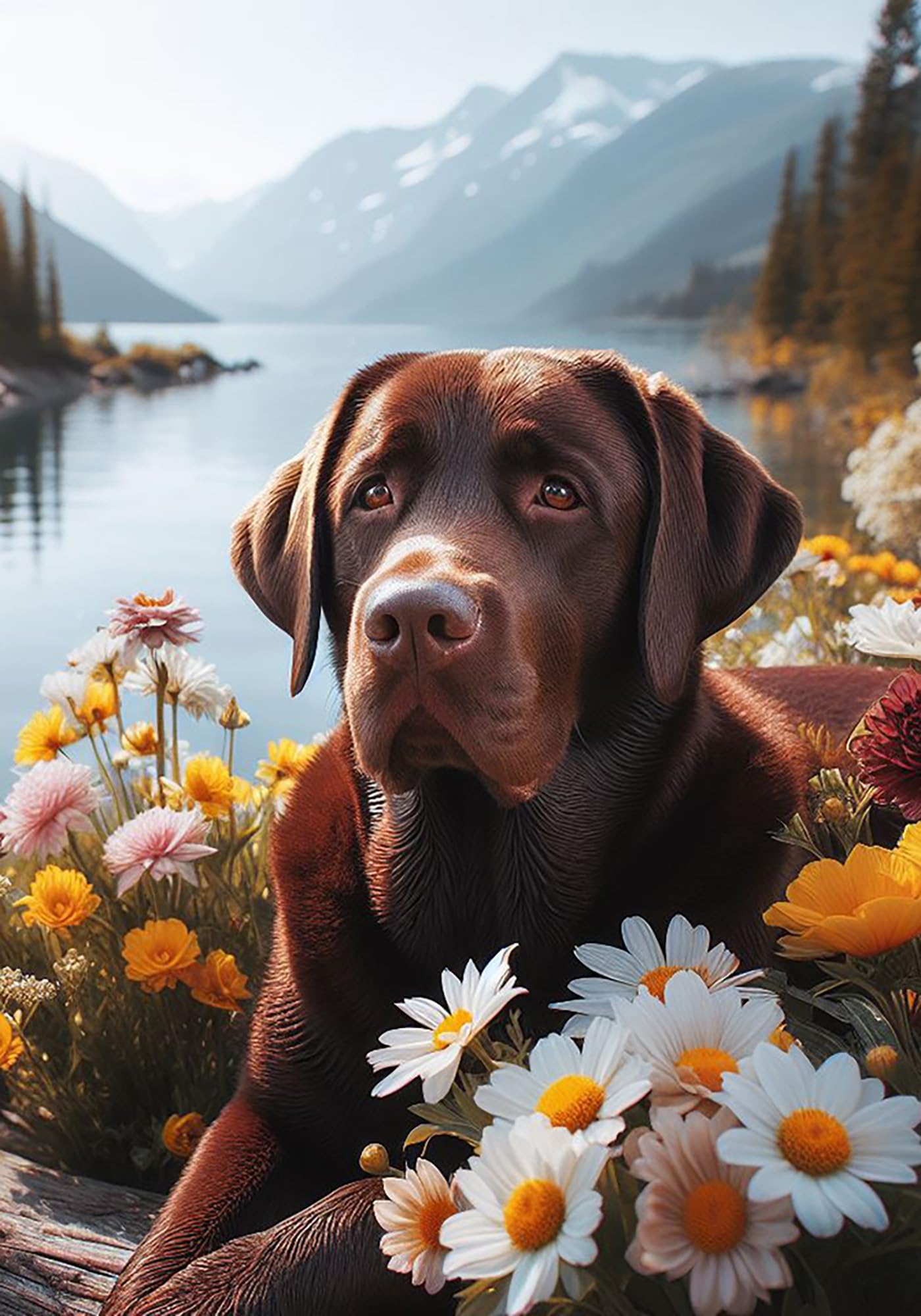 Amazon.com : Chocolate Labrador - Best of Breed All-American Patriotic ...