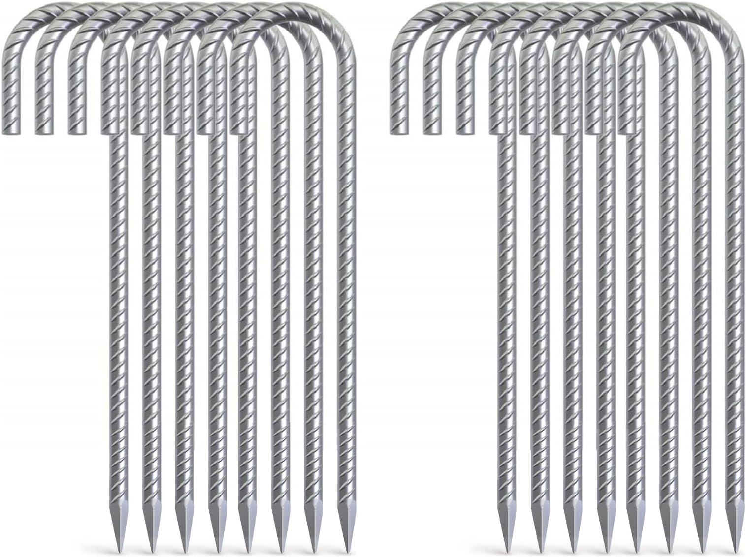 Amazon.com : Rebar Stakes 16 Inch, Heavy Duty Galvanised Steel Rebar ...
