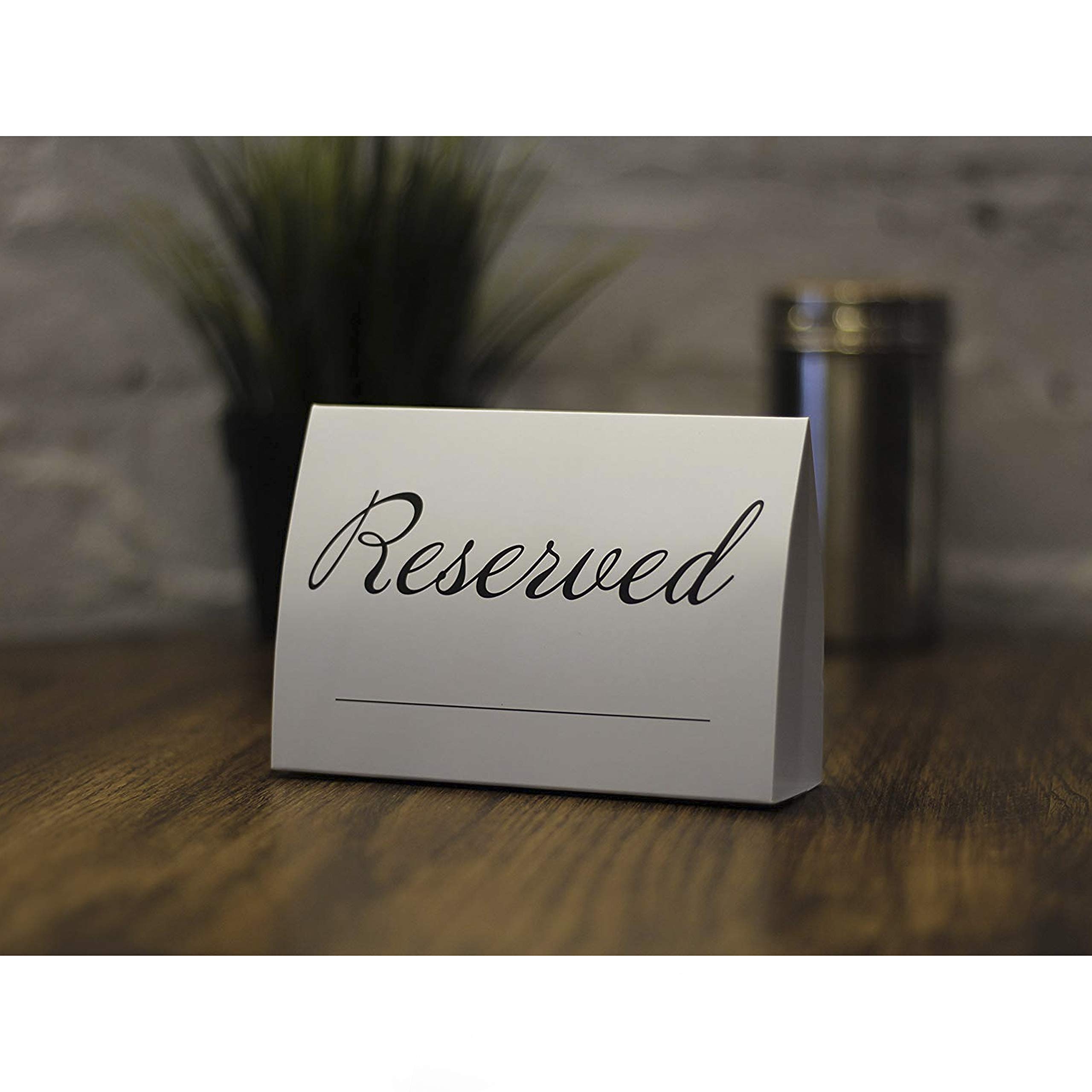 Buy 20 Pack Rustic Reserved Table Sign With Name Line - Reserved Signs ...