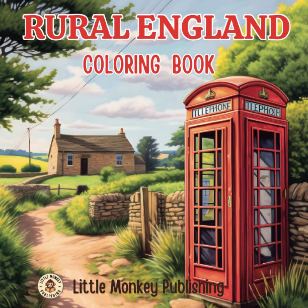 Amazon.com: Rural England Country Scenes Coloring Book For Adults: 40 ...