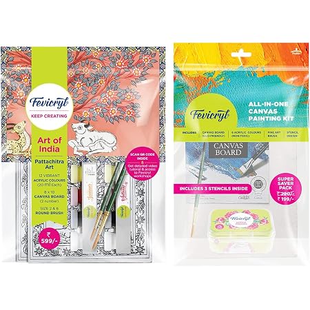 Fevicryl DIY Self Painting Art of India Kit & Pidilite All in One ...