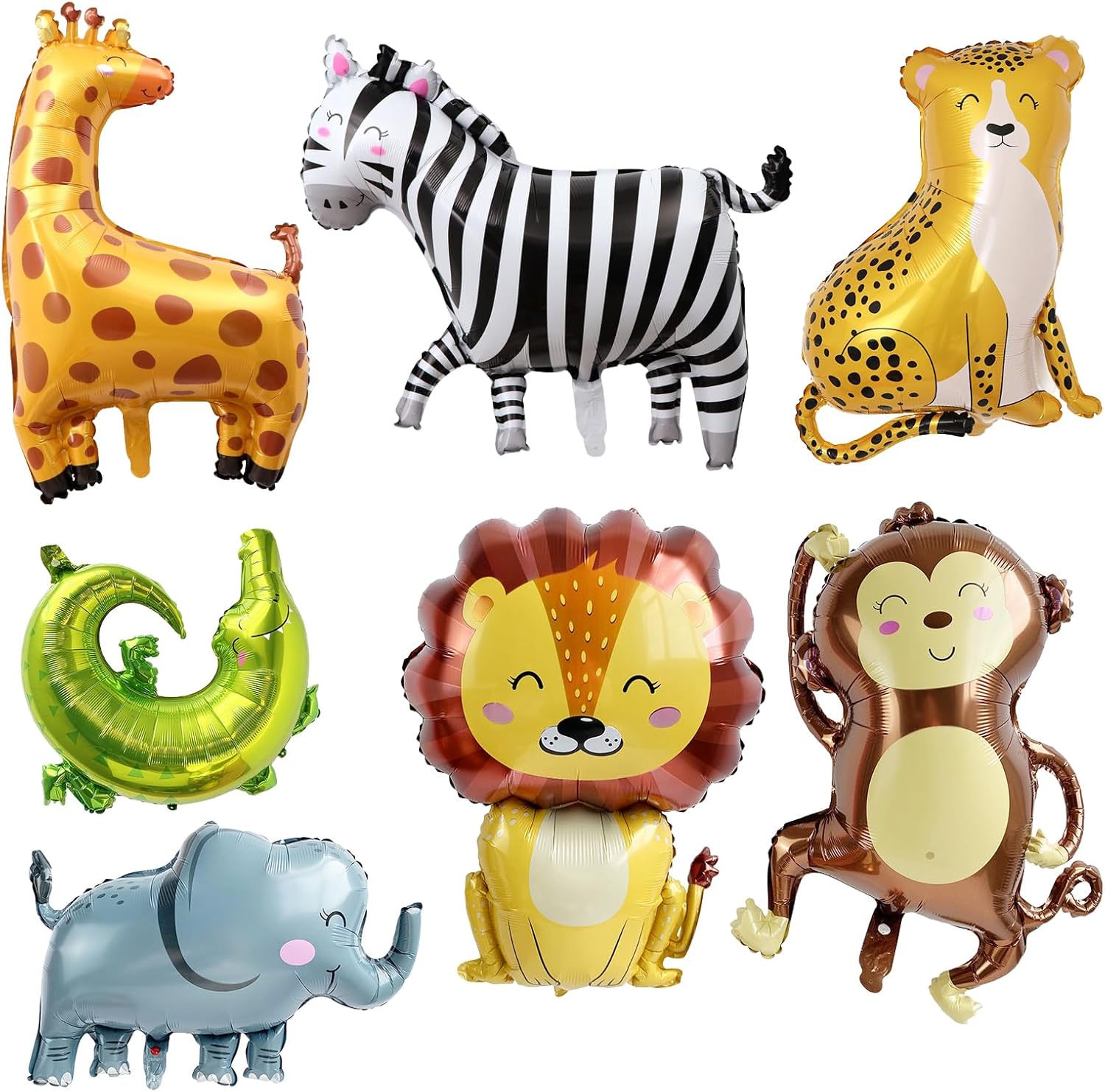 7Pcs Animal Balloons, Animal Balloons for Kids, Safari Balloons, Jungle ...