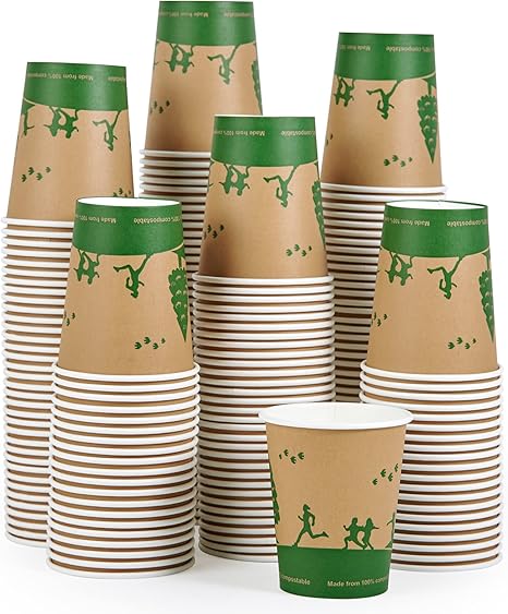Amazon.com: ECOLipak 300 Count Compostable Paper Cups, 8 oz ...