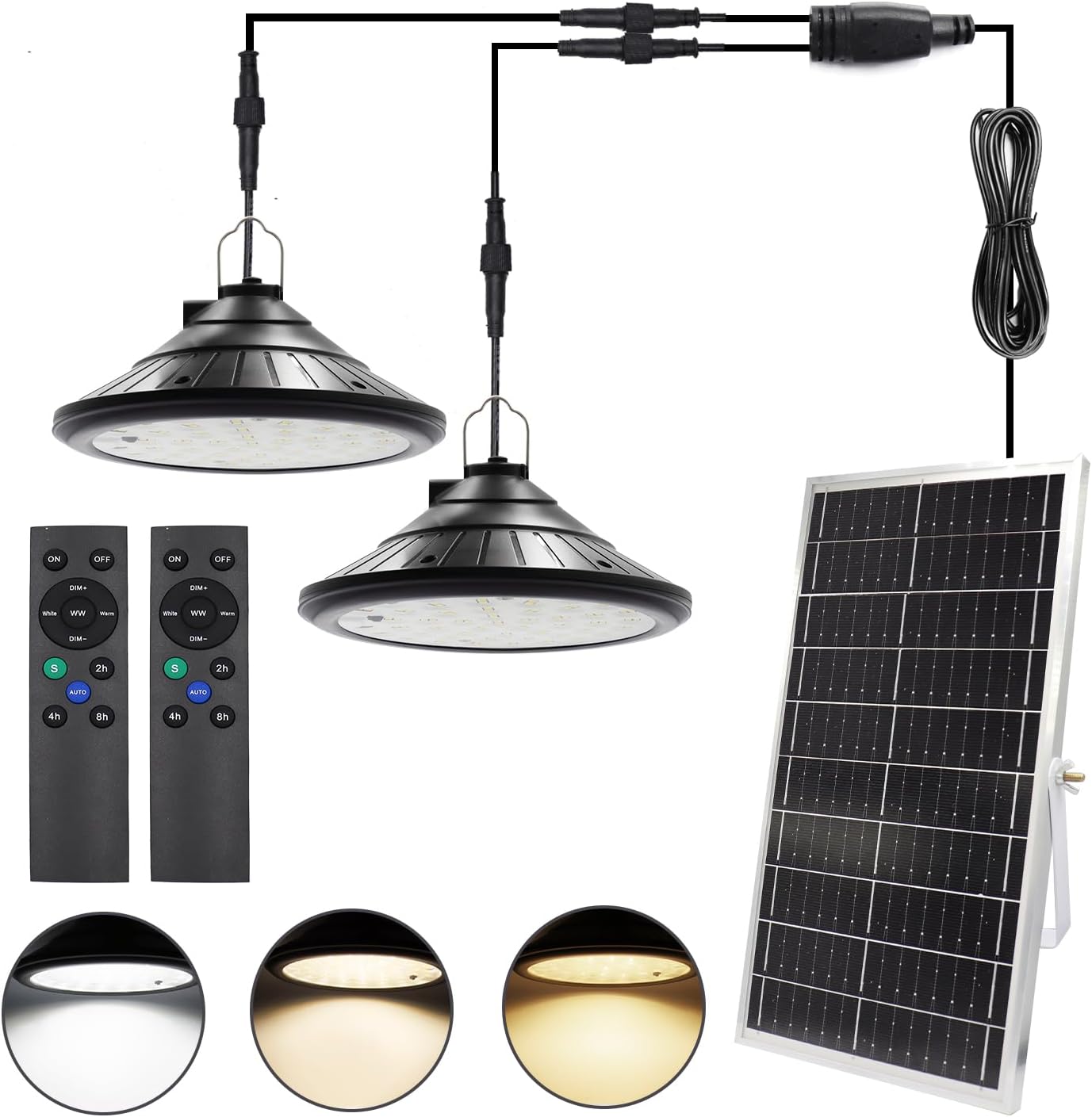 Lam(MS)pen Solar Pendant Light, Solar Shed Light Indoor Outdoor, 4 ...