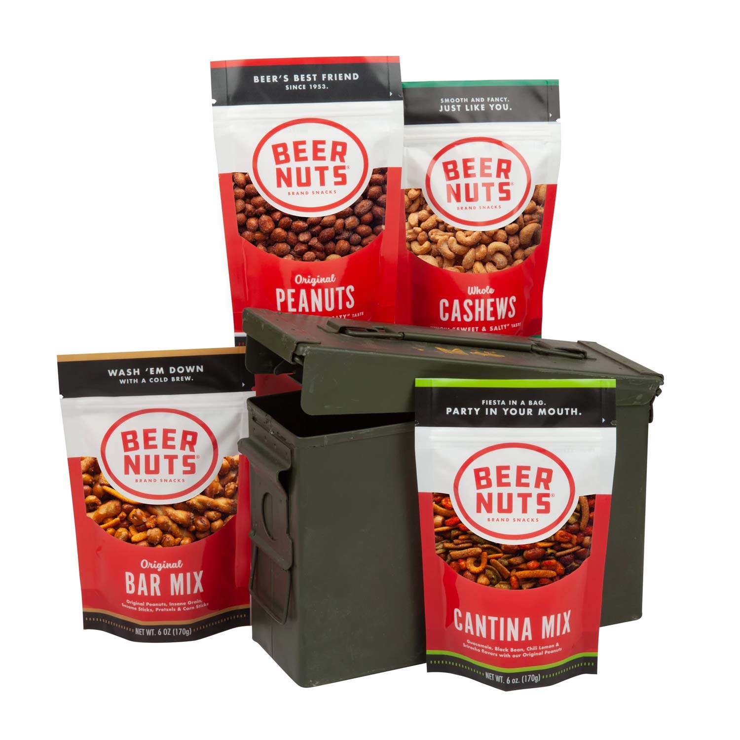 Amazon.com: BEER NUTS Military Authentic Ammo Can Snack Gift-Bundle ...