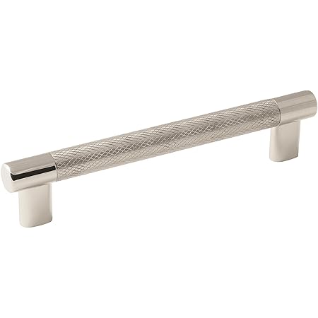Emtek Select Knurled Cabinet Pull with Satin Nickel (US15) Stem Finish ...