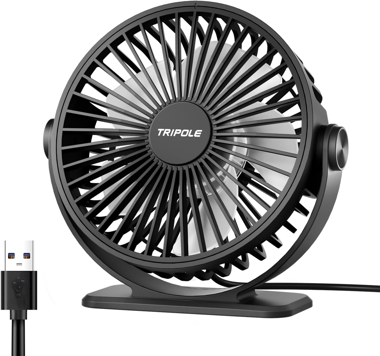 Ex-Pro Mini 4 Inch Ultra Quiet Desktop Cooling USB Fan with Tilting ...
