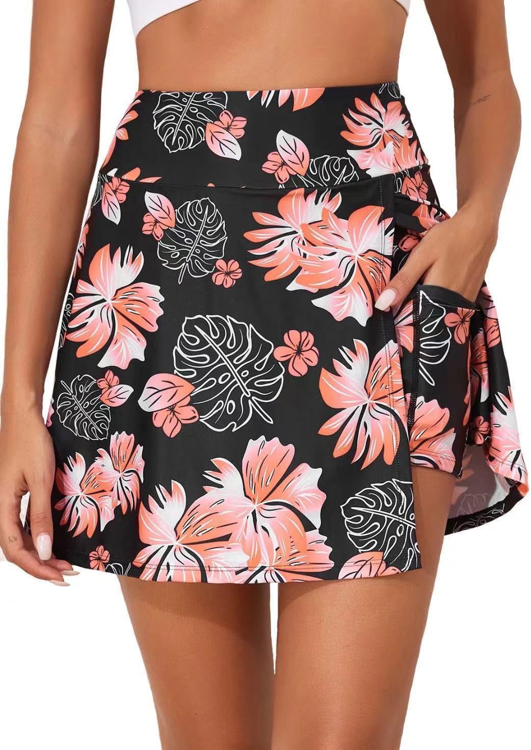 Amazon.com: Aleumdr Womens Fashion Bathing Suit Split Bottoms Skirted ...