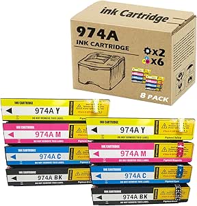 Amazon.com: 974A Ink Cartridge Replacement for HP Ink 974 A for ...