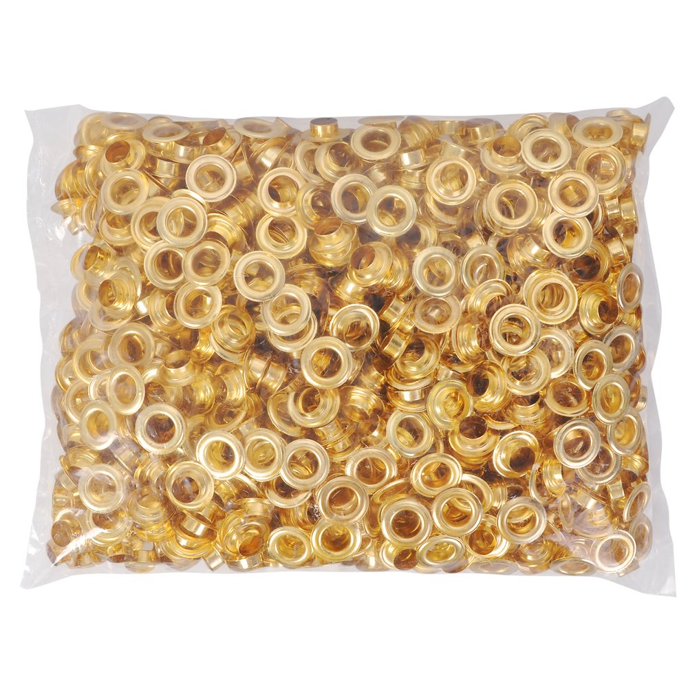 Amazon.com: Yescom 1000 Sets of 1/2”(12mm) Size #4 Brass Finish ...