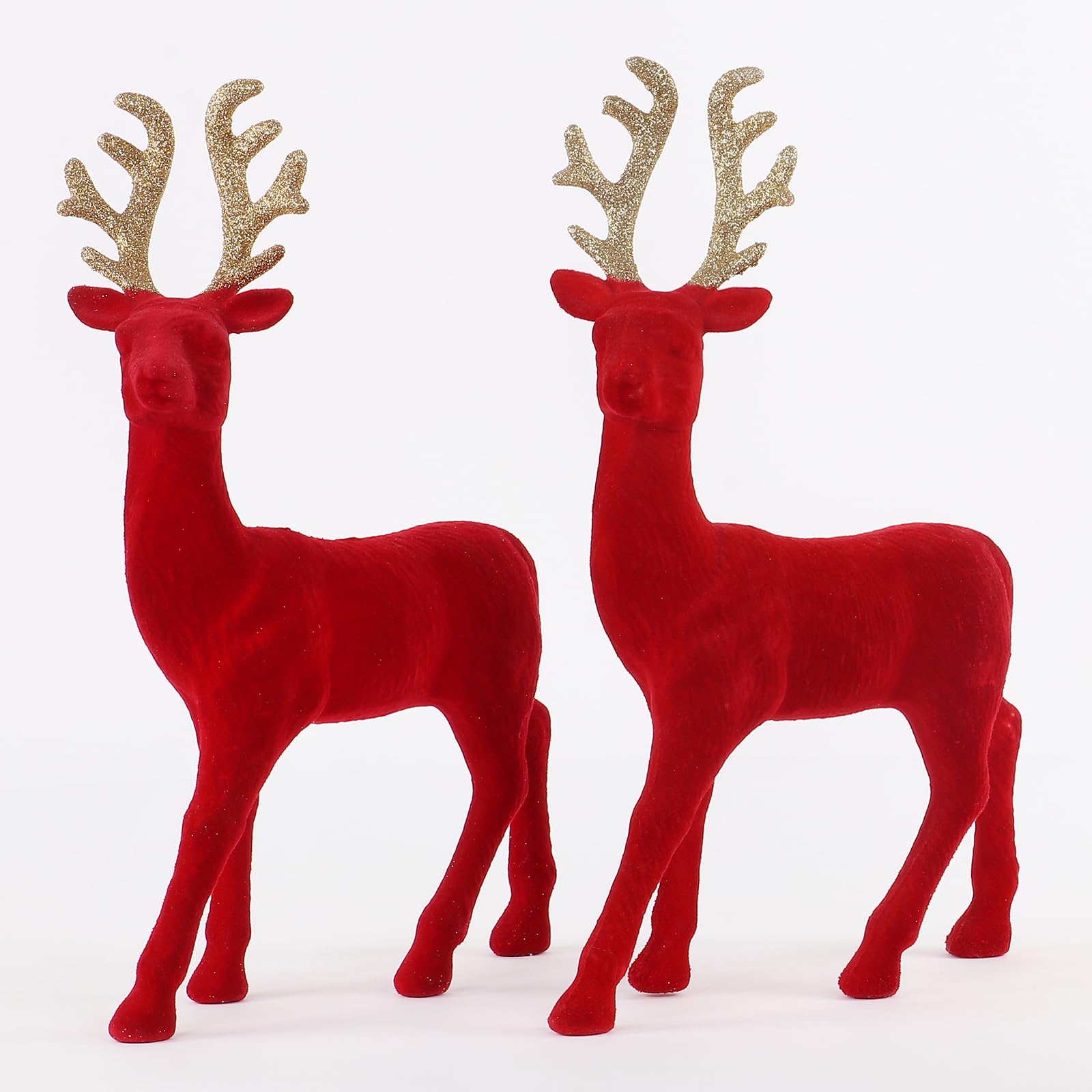 Amazon.com: Season 2 Season Christmas Reindeer Tabletop 2 Set 12.5" H ...