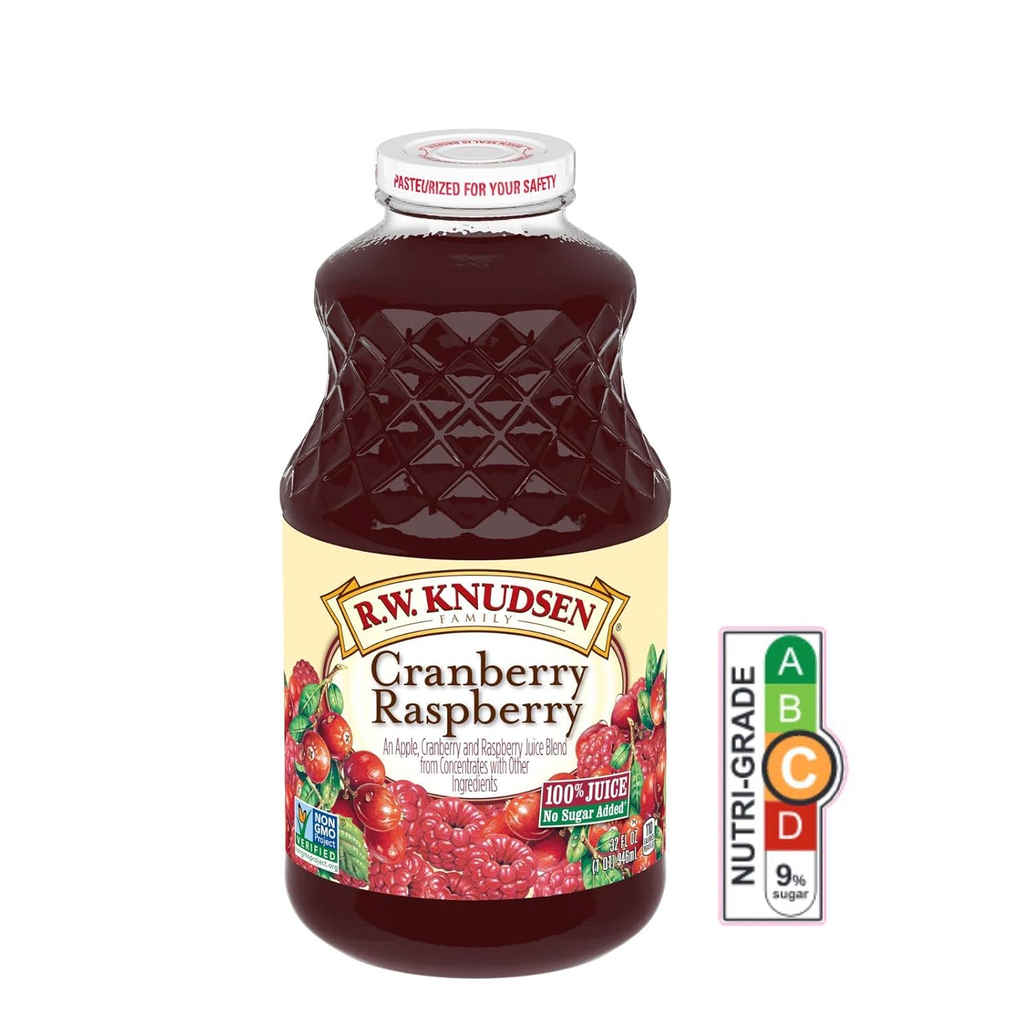 Amazon.com: Knudsen Cranberry Raspberry Juice, 32 oz : Grocery ...