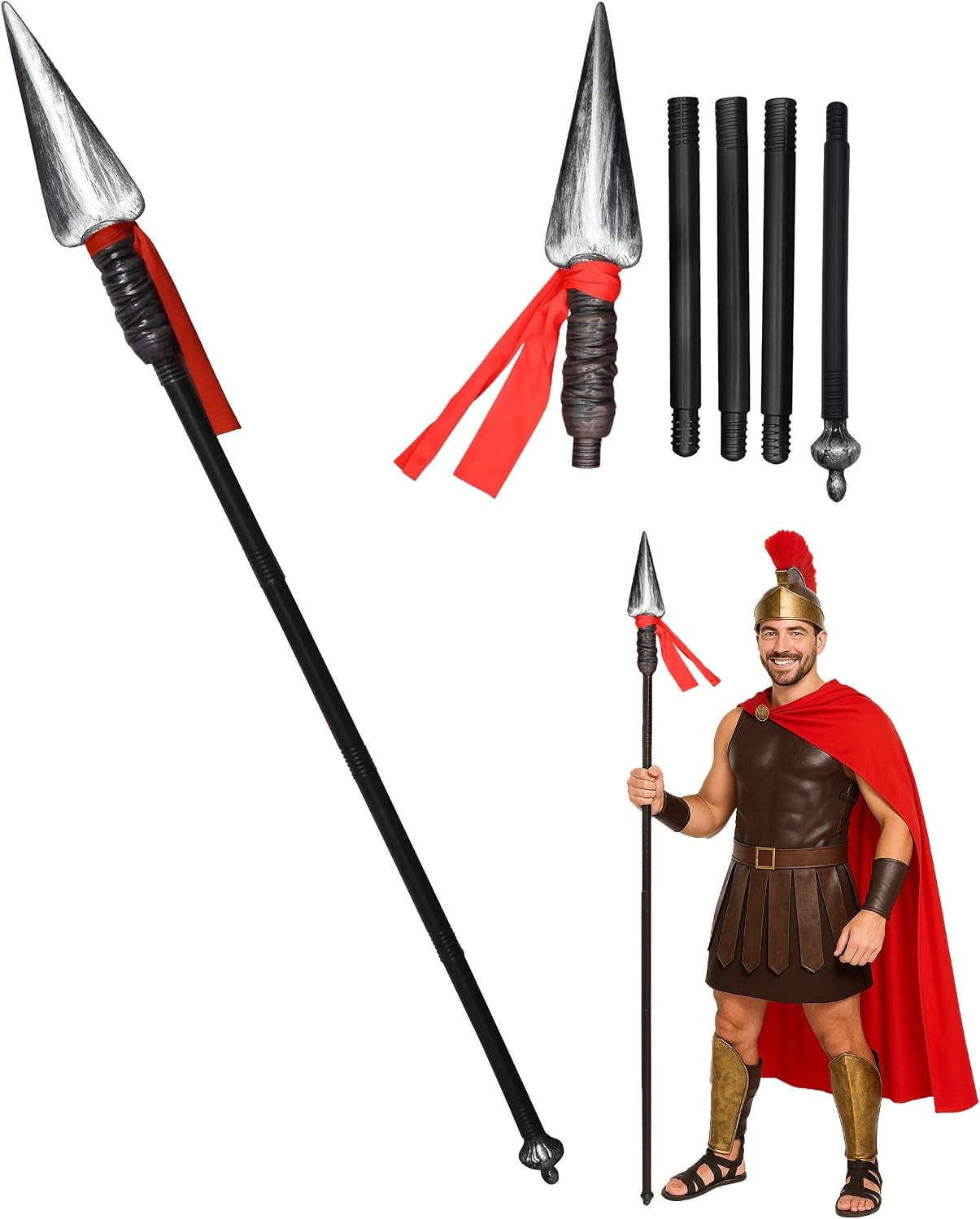 Amazon.com: Morph Spartan Spear, Viking Weapons, Fake Roman Armor Spear ...
