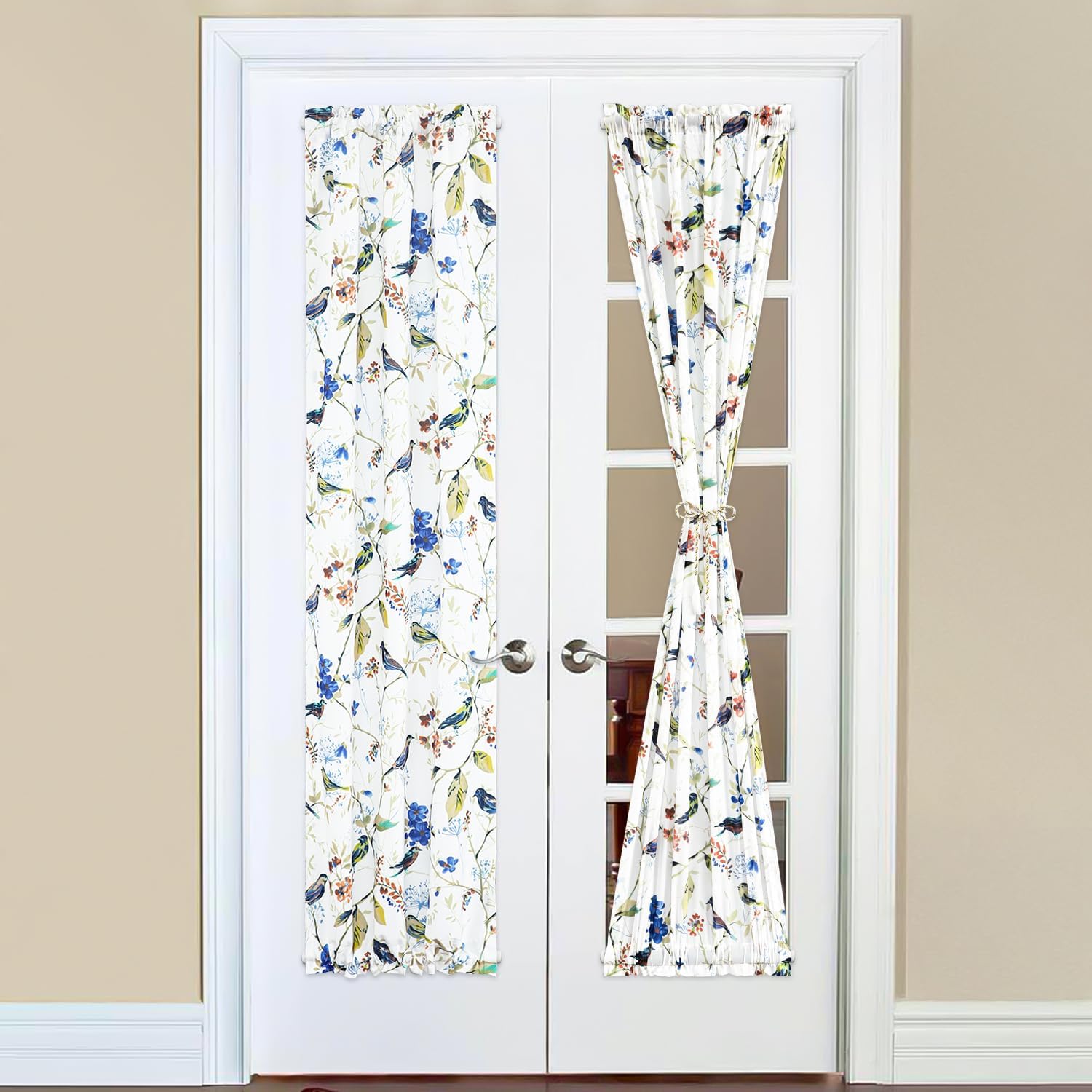 Amazon.com: VOGOL French Door Curtains, Rod Pocket Thermal Treatment ...