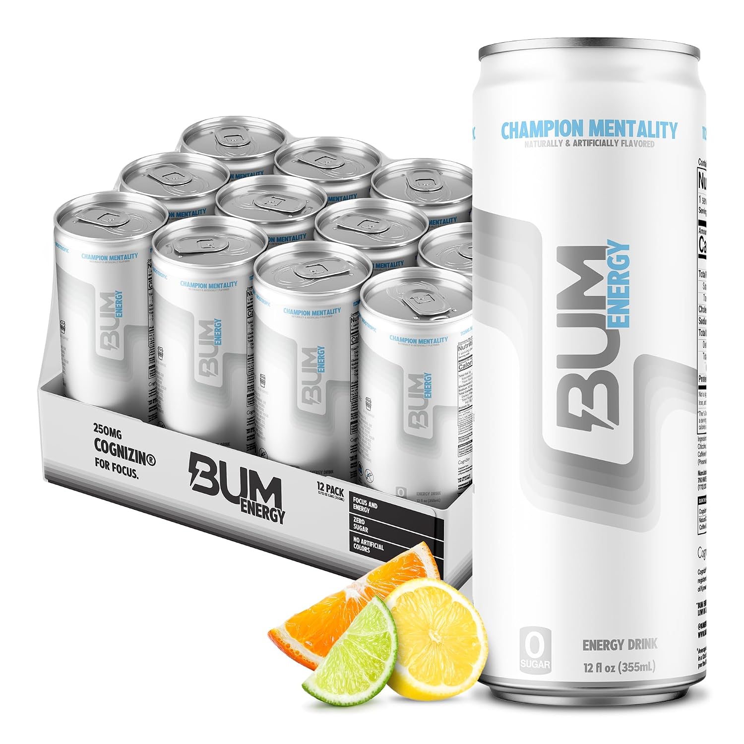 Amazon.com : BUM Sugar-Free Energy Drink, Champion Mentality - Lightly ...