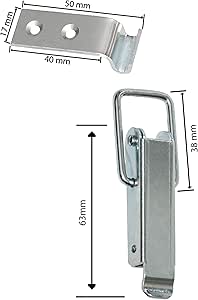 Toggle Latch Box Lock 75 x 27 x 3 Counter Hooks Corner Attachment ...