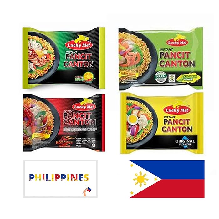 Buy Lucky Me Noodles Pancit Canton Filipino Ramen Variety pack of 20 ...