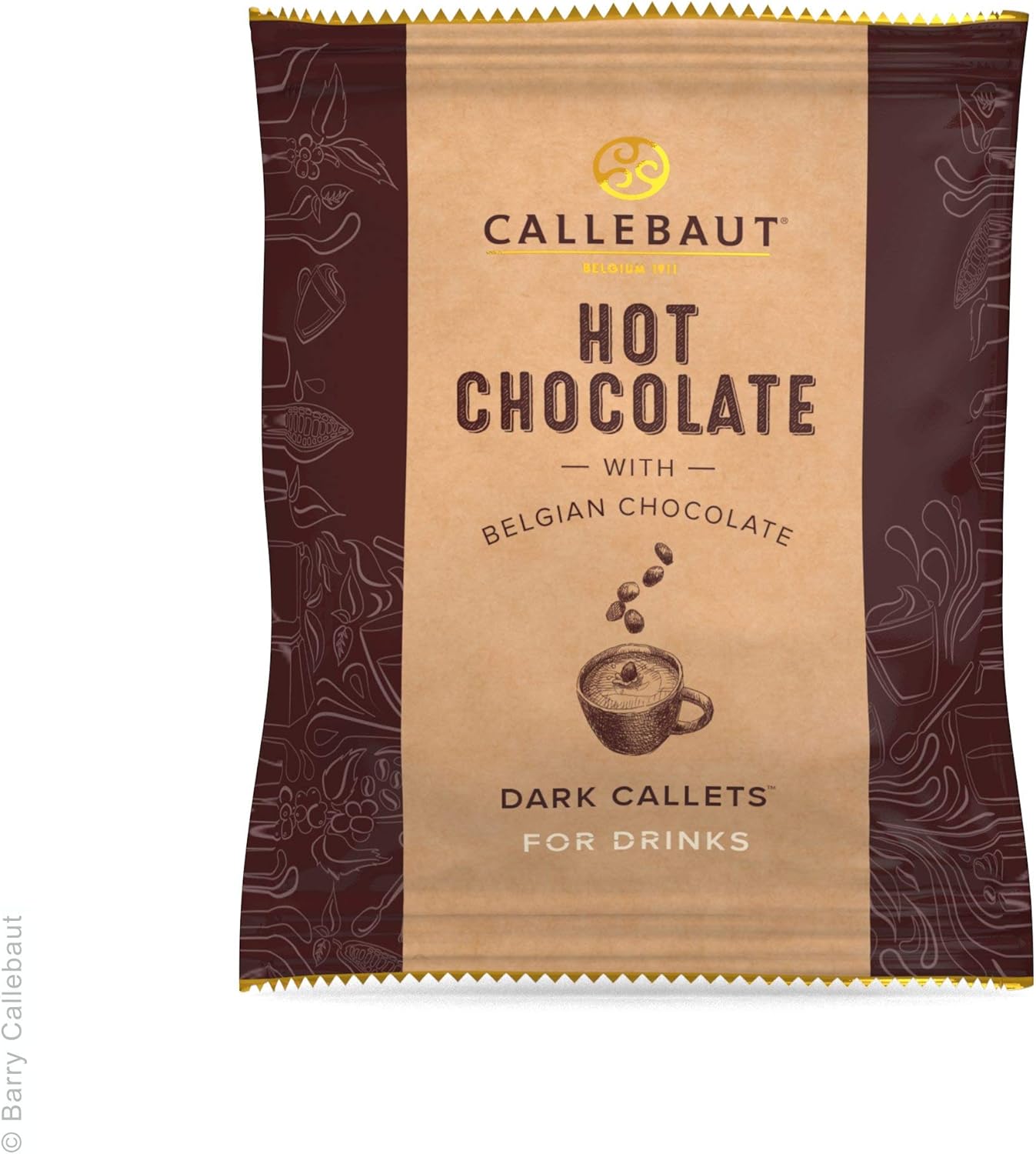 Callebaut Belgian Dark Hot Chocolate - 25x35g Sachets (Callets) 875g ...