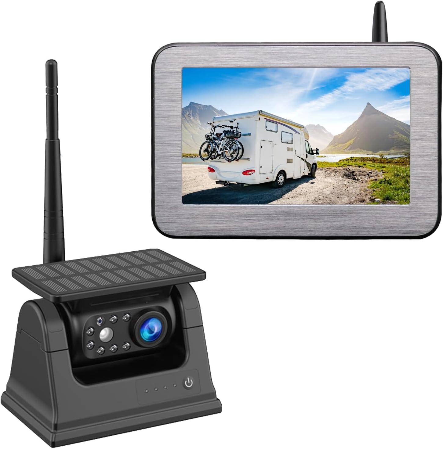 Amazon.com: B-Qtech Solar Magnetic Wireless Backup Camera with 5 ...