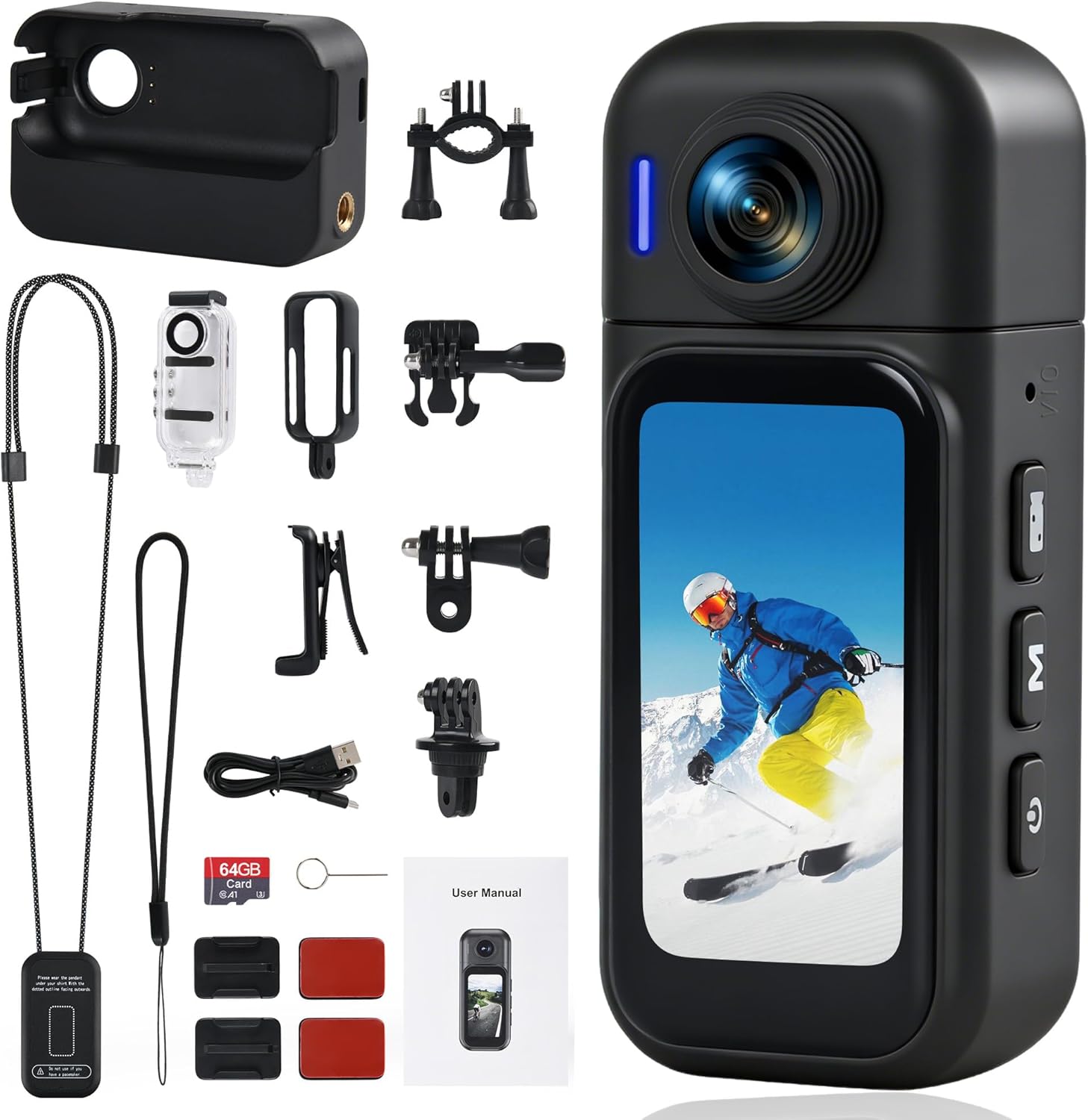 Action Camera with Touchscreen, 8-Hour Battery & 30M Waterproof – 120 ...