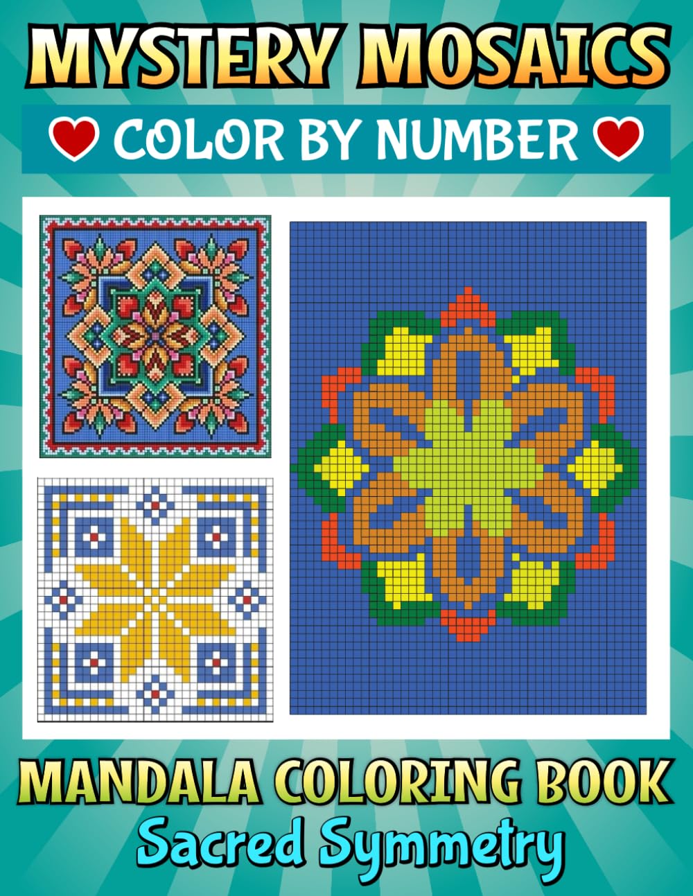 Amazon.com: Mystery Mosaics Color by Number: Sacred Symmetry - 50 ...