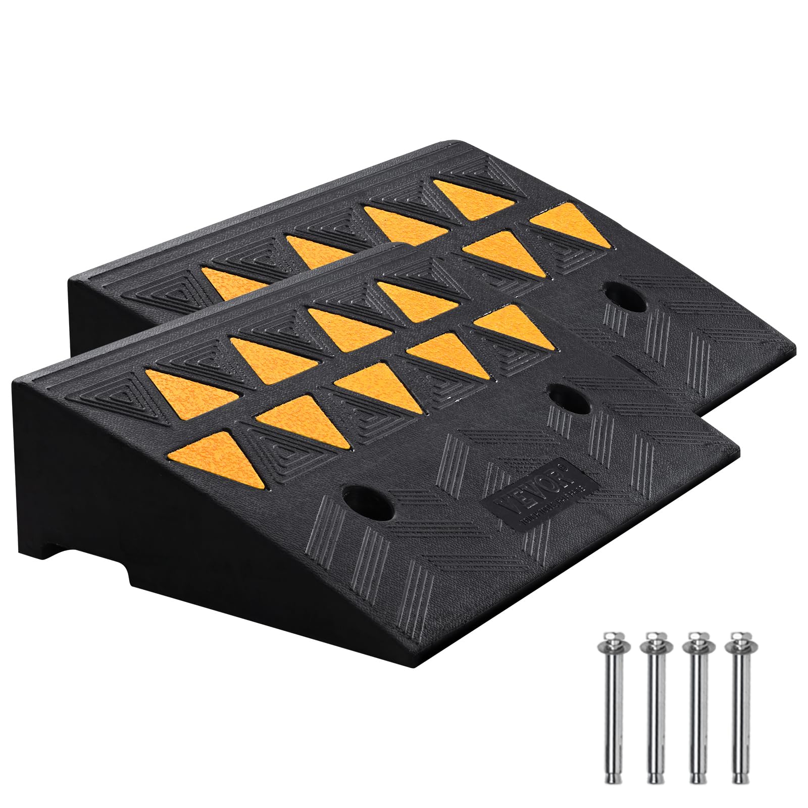 Snapklik.com : VEVOR Rubber Curb Ramp 5 Rise Height 2 Pack, 19 Length ...