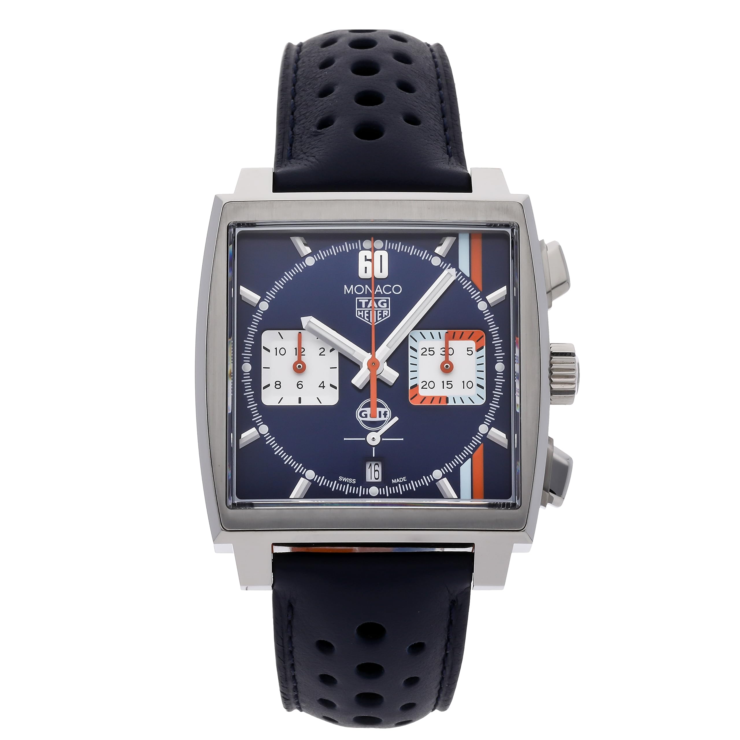 Amazon.com: TAG Heuer Monaco X Gulf Chronograph Automatic Blue Dial Men ...