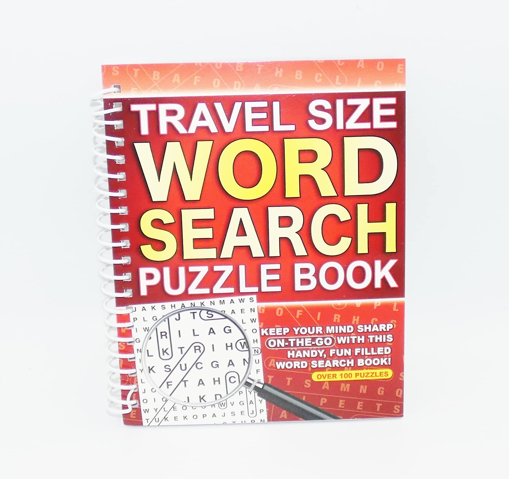 Sixstore A5 Spiral Bound Travel Size Word Search Puzzle Book Orange ...