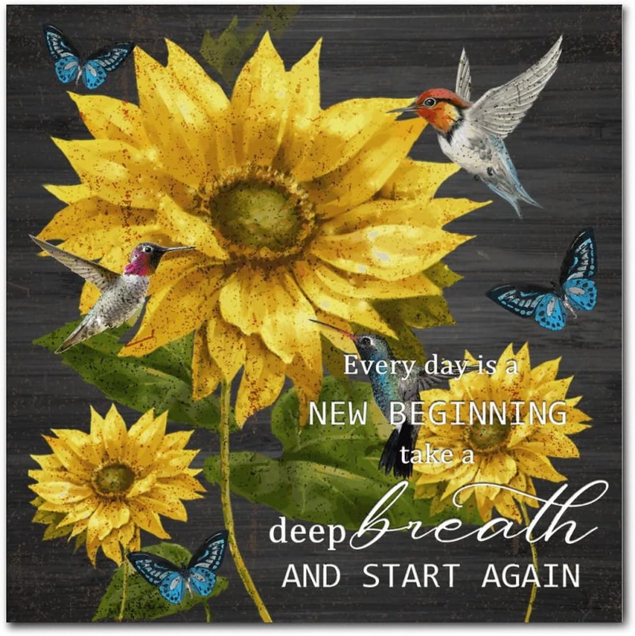 Amazon.com: Motivational Wood Sign Every Day Is A New Beginning ...