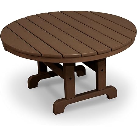 Amazon.com : POLYWOOD RCT38WH Round 38" Conversation Table, White ...