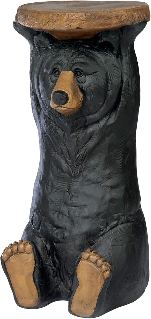 Amazon.com: Design Toscano Black Forest Bear Pedestal Table Rustic ...