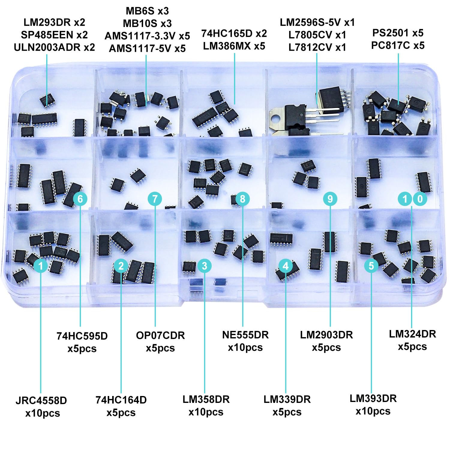 Snapklik.com : Yoeruyo SMD Integrated Circuit JRC4558D LM358DR 74HC595D ...